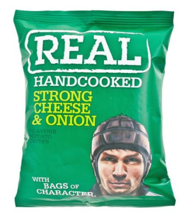 REAL HAND COOKED CRISPS STRONG CHEESE & ONION HAND COOKED CRISPS REAL ...