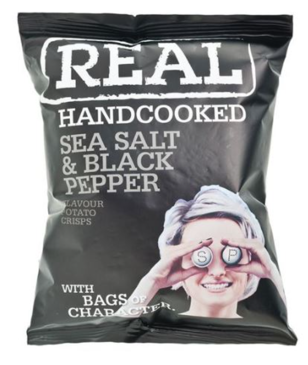 REAL HAND COOKED CRISPS SEA SALT AND BLACK PEPPER POTATO CHIPS REAL ...