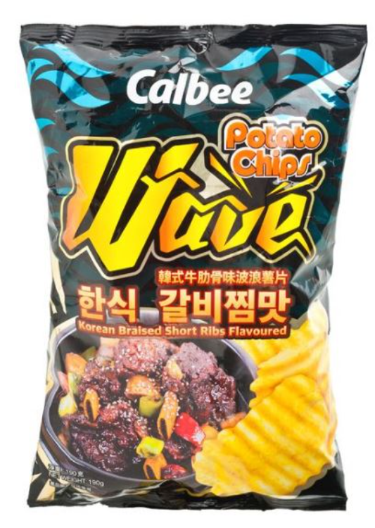 CALBEE POTATO CHIPS KOREAN BRAISED SHORTRIBS 卡樂B 波浪薯片 韓式牛肋骨味 - 1Source