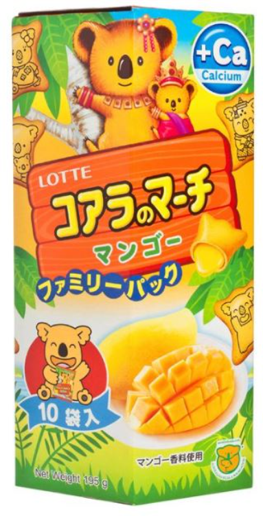 LOTTE KOALA'S MARCH MANGO (FAMILY PACK) 樂天 熊仔餅 芒果味 (家庭裝) - 1Source
