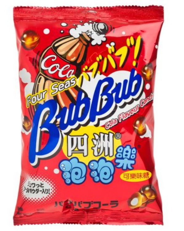 FOUR SEAS BUB BUB CANDY COLA FLAVOUR 四洲 泡泡樂 可樂味 - 1Source