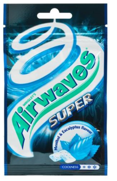 AIRWAVES SUGARFREE CHEWING GUM SUPER MINT 爽浪 無糖香口珠 超涼 (袋裝) - 1Source