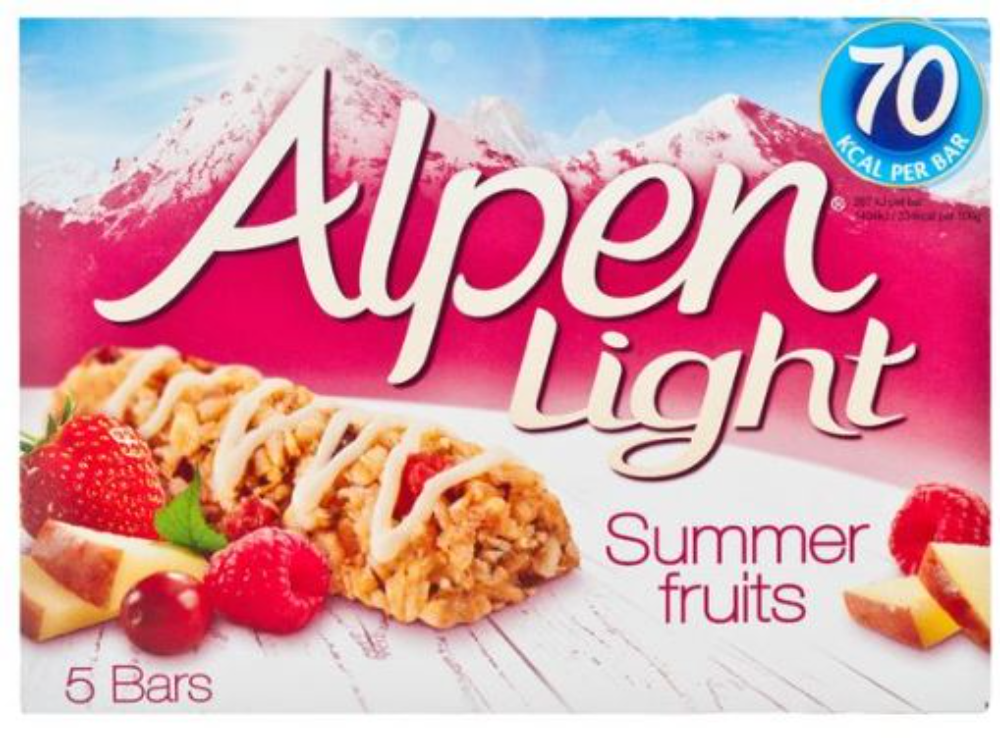 ALPEN LIGHT CEREAL BAR SUMMER FRUITS 歐寶 輕盈營養麥條 夏日水果 - 1Source