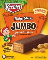 Keebler Fudge Shoppe Jumbo Peanut Butter Sticks - 1Source