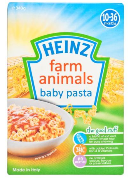 HEINZ BABY PASTA FARM ANIMALS 亨氏 嬰兒農場動物意粉 - 1Source