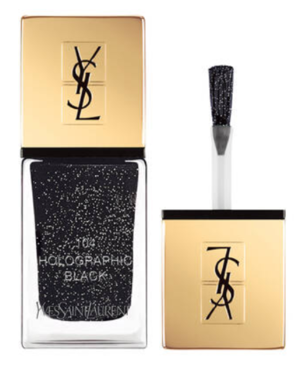YSL LA LAQUE COUTURE NAIL POLISH 104 Holographic Black - 1Source