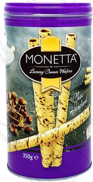 Monetta Luxury Cream Wafers Choc Hazelnut 蒙蒂塔羅 榛子卷心酥 - 1Source