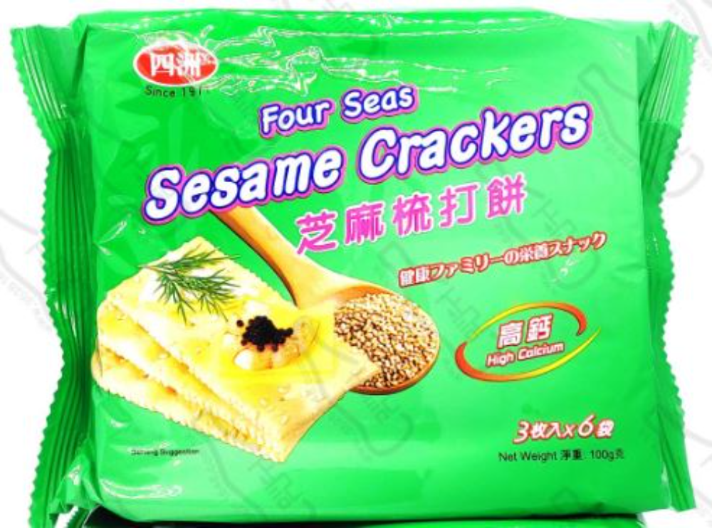 Four Seas Sesame Crackers 四洲 (芝麻味)梳打餅 - 1Source