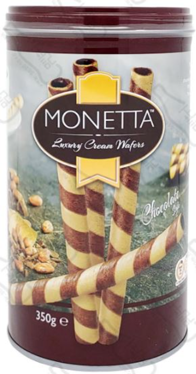 Monetta Luxury Cream Wafers Chocolate Style 蒙蒂塔羅 朱古力卷心酥 - 1Source