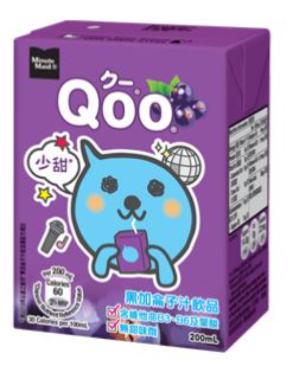 Minute Maid Qoo Blackcurrant Juice Drink Minute Maid Qoo 黑加侖子汁飲品 少甜 ...