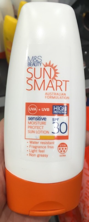 M&S Beauty Sun Smart Sensitive Moisture Protect Sun Lotion SPF30 - 1Source