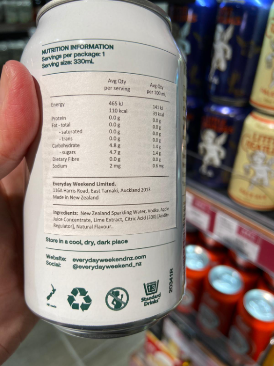 Everyday Weekend Lem & Soda Hard Seltzer Alcohol 5% - 1Source