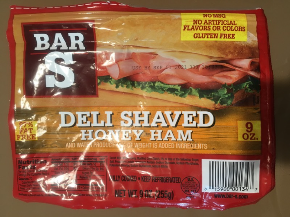 Bars Deli Shaved Honey Ham - 1Source