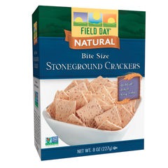 Field Day Natural Bite Size Stoneground Wheat Crackers - 1Source