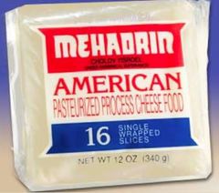 Mehadrin American Cheese Pasteurized Process Cheese, 16 Individually ...