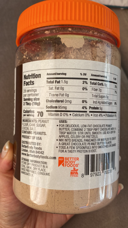 Pb Fit Peanut Butter Powder Chocolate - 1Source