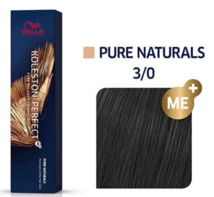 Wella Koleston Perfect 3/0 Dark Brown/Natural Permanent Pure Naturals ...
