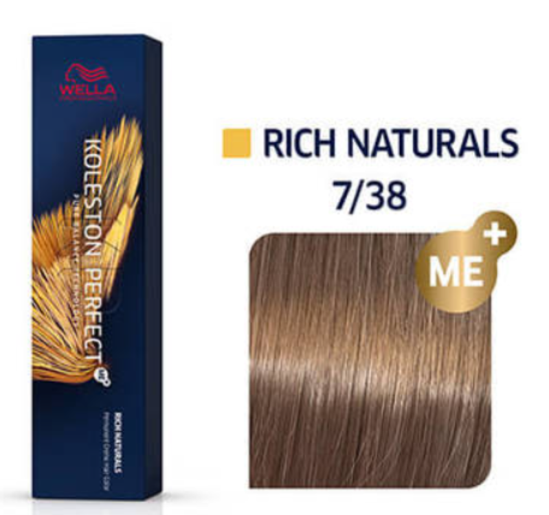 Wella Koleston Perfect 7/38 Medium Blonde/Gold Pearl Permanent Rich ...