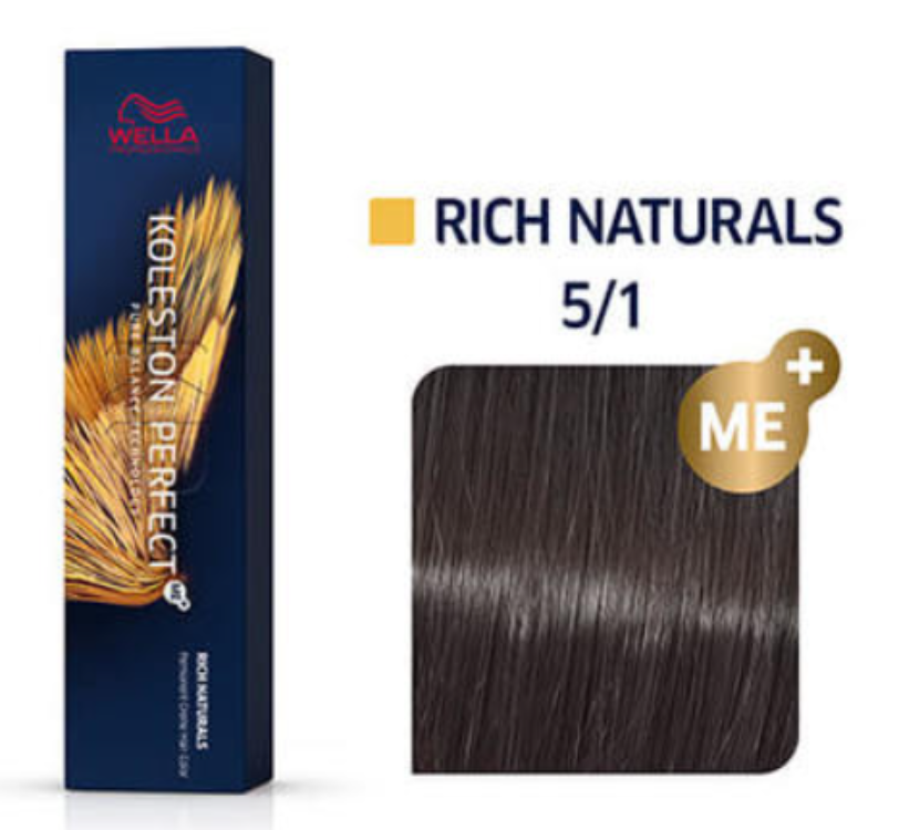 Wella Koleston Perfect 5/1 Light Brown/Ash Permanent Rich Naturals ...