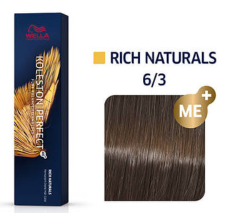 Wella Koleston Perfect 6/3 Dark Blonde/Gold Permanent Rich Naturals ...