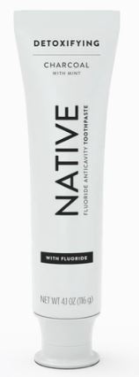 Native TOOTHPASTE Fluoride Toothpaste Detoxifying Charcoal With Mint ...