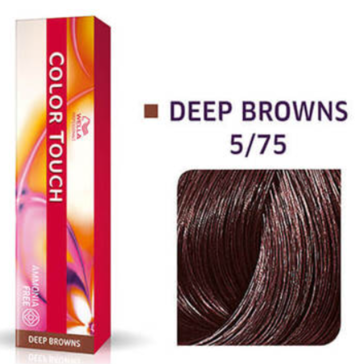 Wella Color Touch 5/75 Light Brown/Brown Red Violet Demi Permanent Deep ...