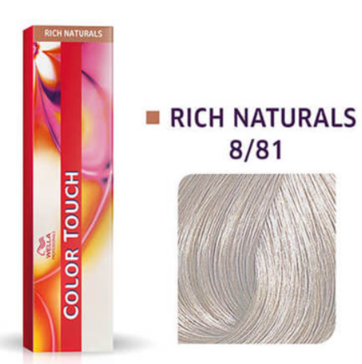 Wella Color Touch 8/81 Light Blonde/Pearl Ash Demi Permanent Rich ...