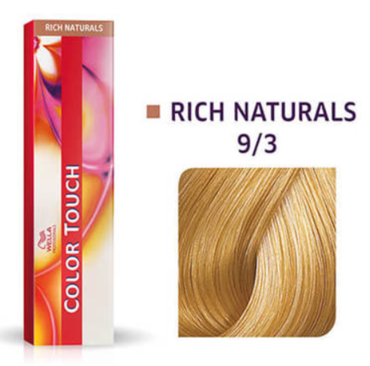 Wella Color Touch 9/3 Very Light Blonde/Gold Demi Permanent Rich ...
