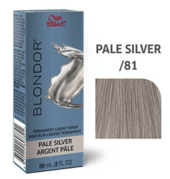 Wella Blondor Permanent Liquid Hair Toner /81 Pale Silver - 1Source