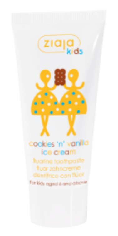 Ziaja Kids Cookies 'N' Vanilla Ice Cream Fluorine Toothpaste - 1Source
