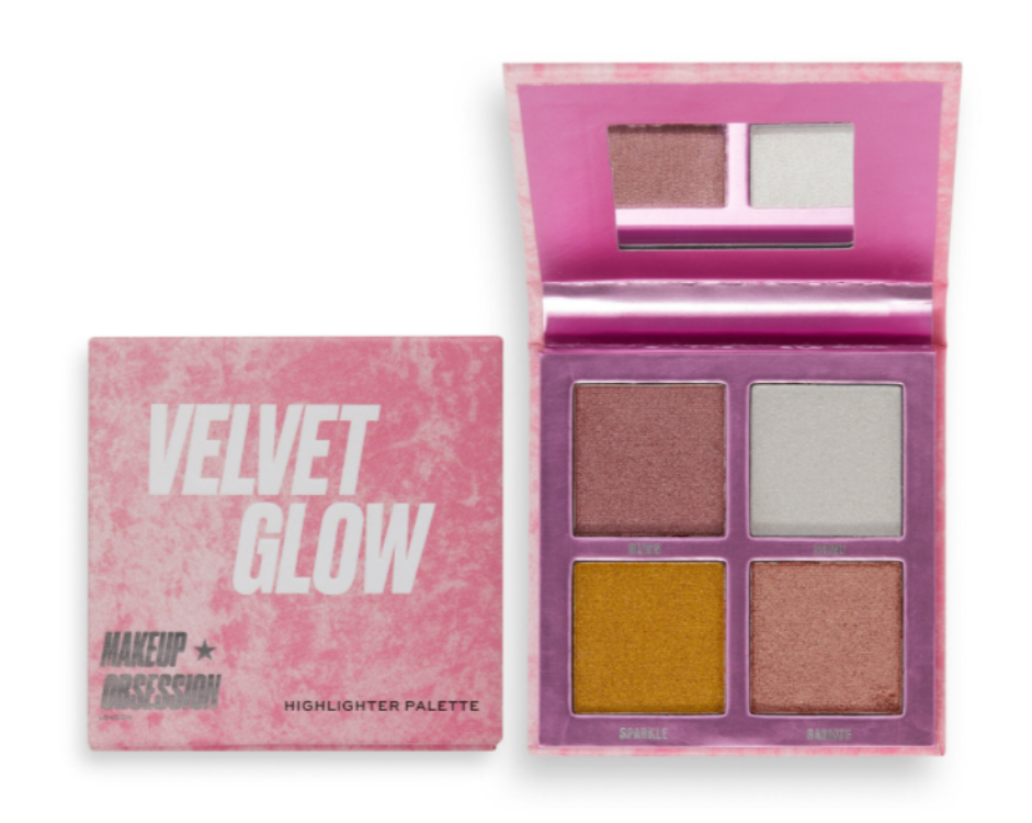 Revolution Makeup Obsession Velvet Glow Highlighter Palette - 1Source