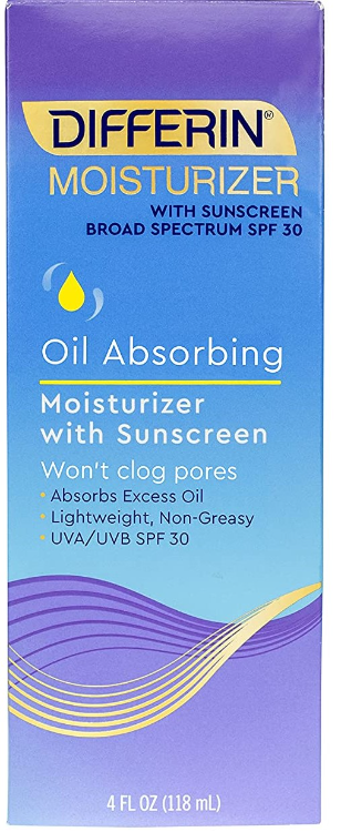 Differin Oil Absobing Moisturizer With Sunscreen Broad Spectrum Spf 30 ...