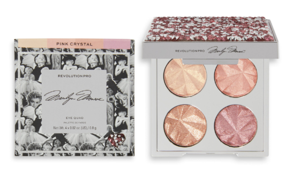 Revolution Pro X Marilyn Monroe Eye Quad Eyeshadow Palette Pink Crystal ...