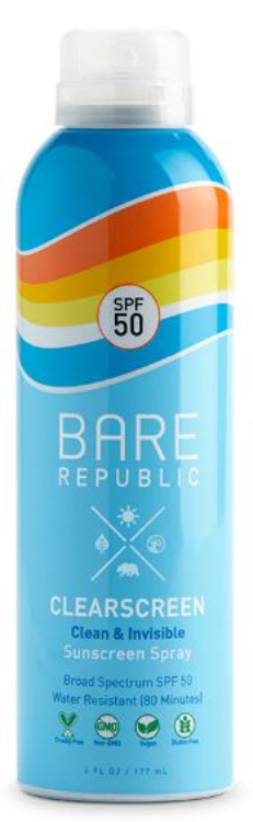 Bare Republic Clearscreen Clean & Invisible Sunscreen Spray Spf 50 - 1Source