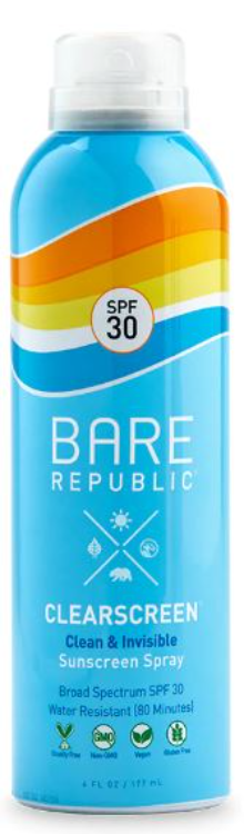 Bare Republic Clearscreen Clean & Invisible Sunscreen Spray Spf 30 - 1Source