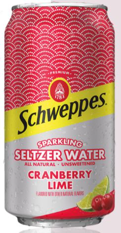 Schweppes Sparkling Seltzer Water Cranberry Lime - 1Source