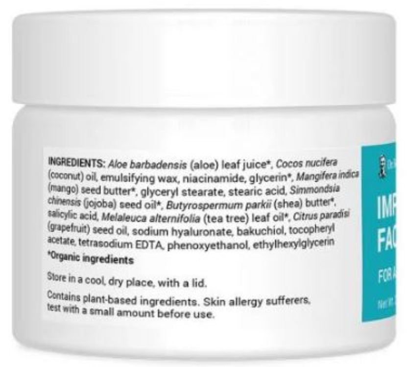 Dr Berg Impeccable Face Cream - 1Source