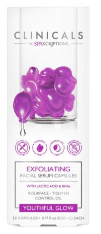 Spascriptions Clinicals Exfoliating Facial Serum Capsules Youth Glow ...