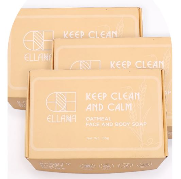 Ellana Keep Clean And Calm Oatmeal Face And Body Soap - 1Source