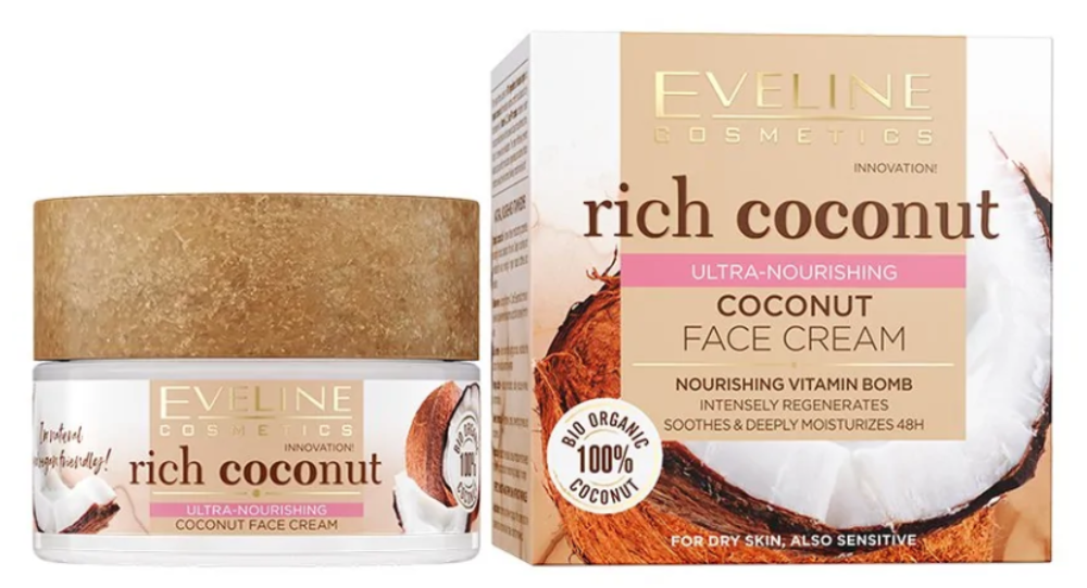 Eveline Cosmetics RICH COCONUT Ultra Nourishing Coconut Face Cream ...