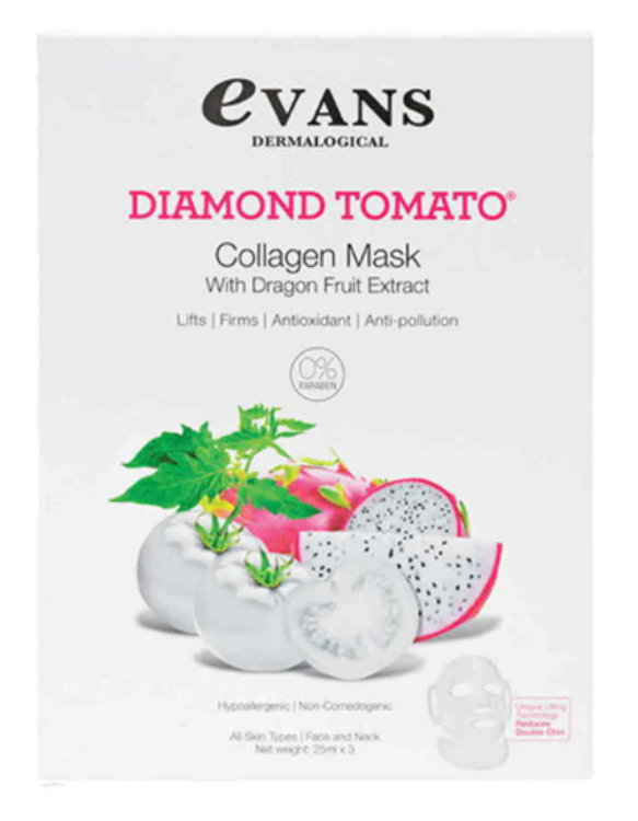 EVANS DIAMOND TOMATO COLLAGEN MASK WITH DRAGON FRUIT EXTRACT - 1Source
