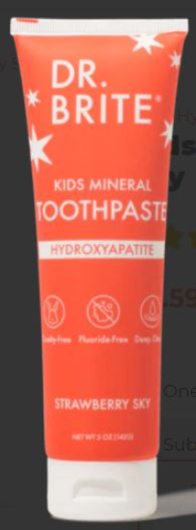 Dr Brite Kids Mineral Toothpaste Hydroxyapatite Strawberry Sky - 1Source