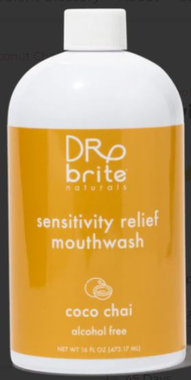 Dr Brite Sensitivity Relief Mouthwash Coco Chai Alcohol Free - 1Source