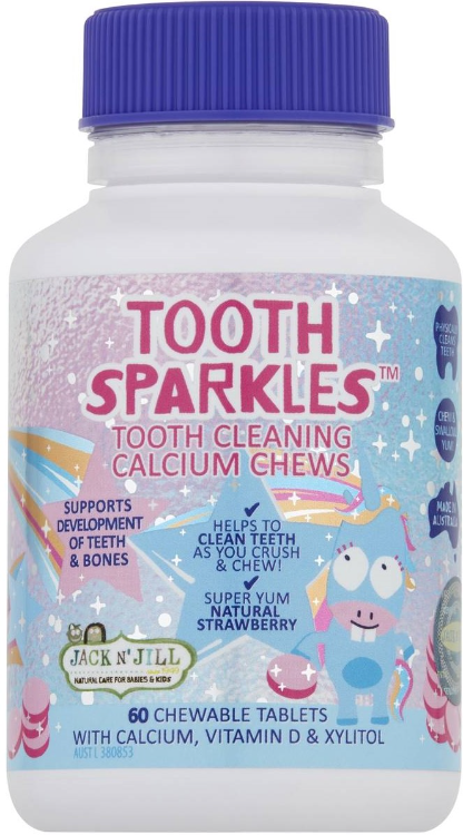 Jack N' Jill Tooth Sparkles Tooth Cleansing Calcium Chews - 1Source