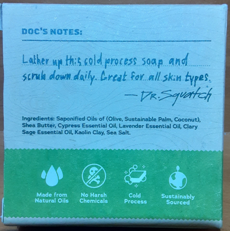 Dr. Squatch Alpine Sage Men'S Natural Soap - 1Source