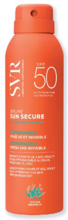 SVR Sun Secure Brume Biodegradable Spf 50 Ocean Respect - 1Source