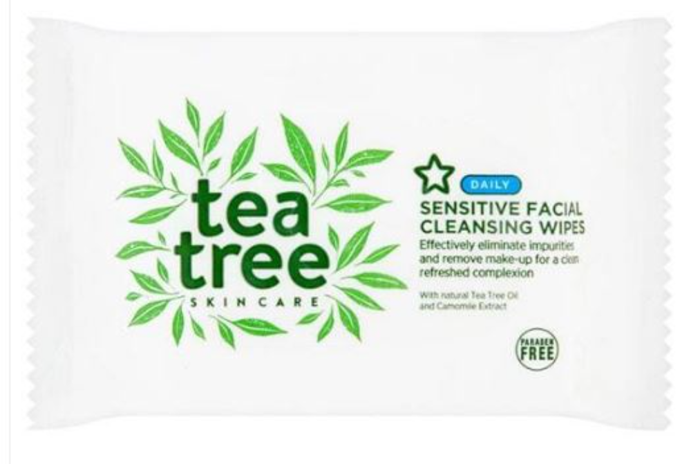 Tea Tree Skin Care Sensitive Facial Cleansing Wipes - 1Source