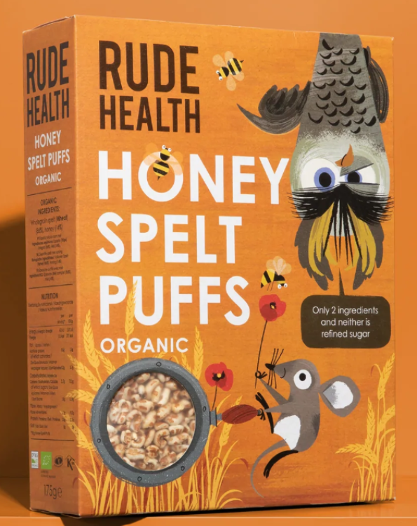 RUDE HEALTH HONEY SPELT PUFFS Organic - 1Source