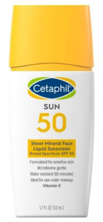 Cetaphil Sun Sheer Mineral Face Liquid Sunscreen Spf 50 - 1Source
