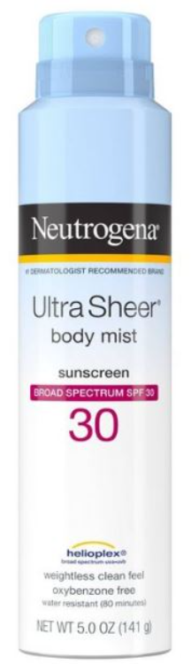 Neutrogena Ultra Sheer Body Mist Sunscreen Spf 30 - 1Source